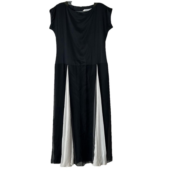 David Josef | Dresses | Vintage 0 Silk David Josef Full Length Black ...